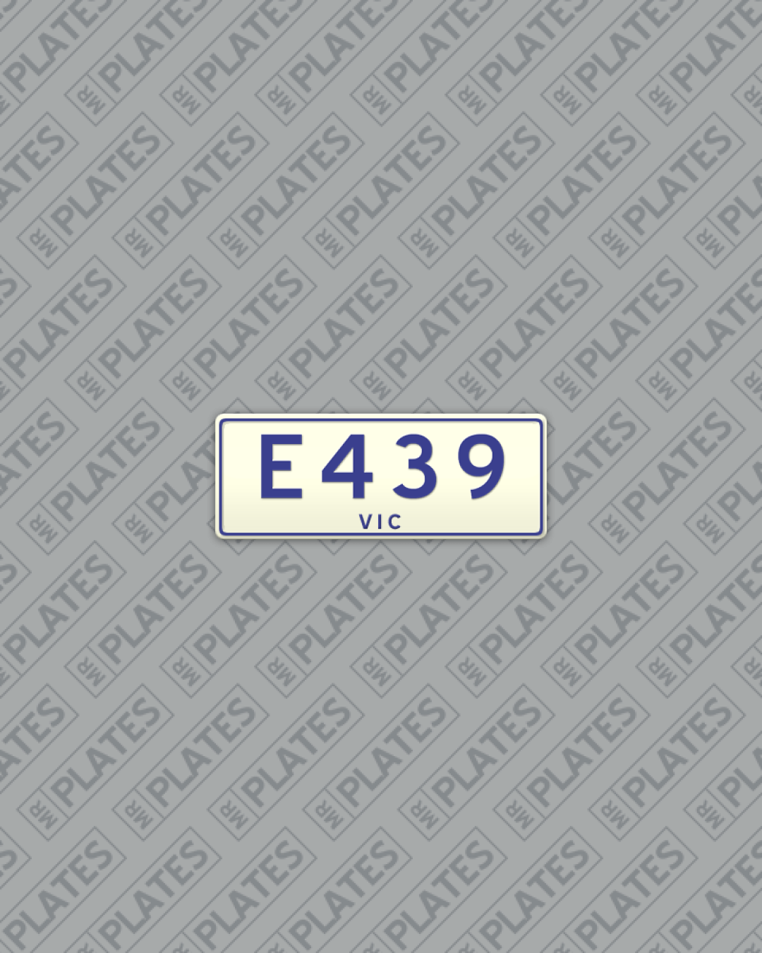 E439 Number Plates For Sale, VIC - MrPlates