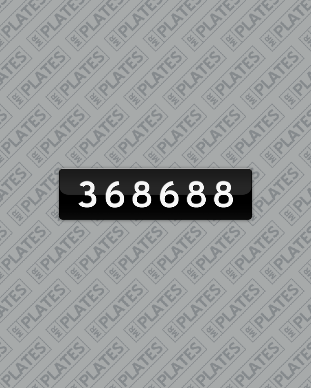 368688 Number Plates For Sale, VIC - MrPlates