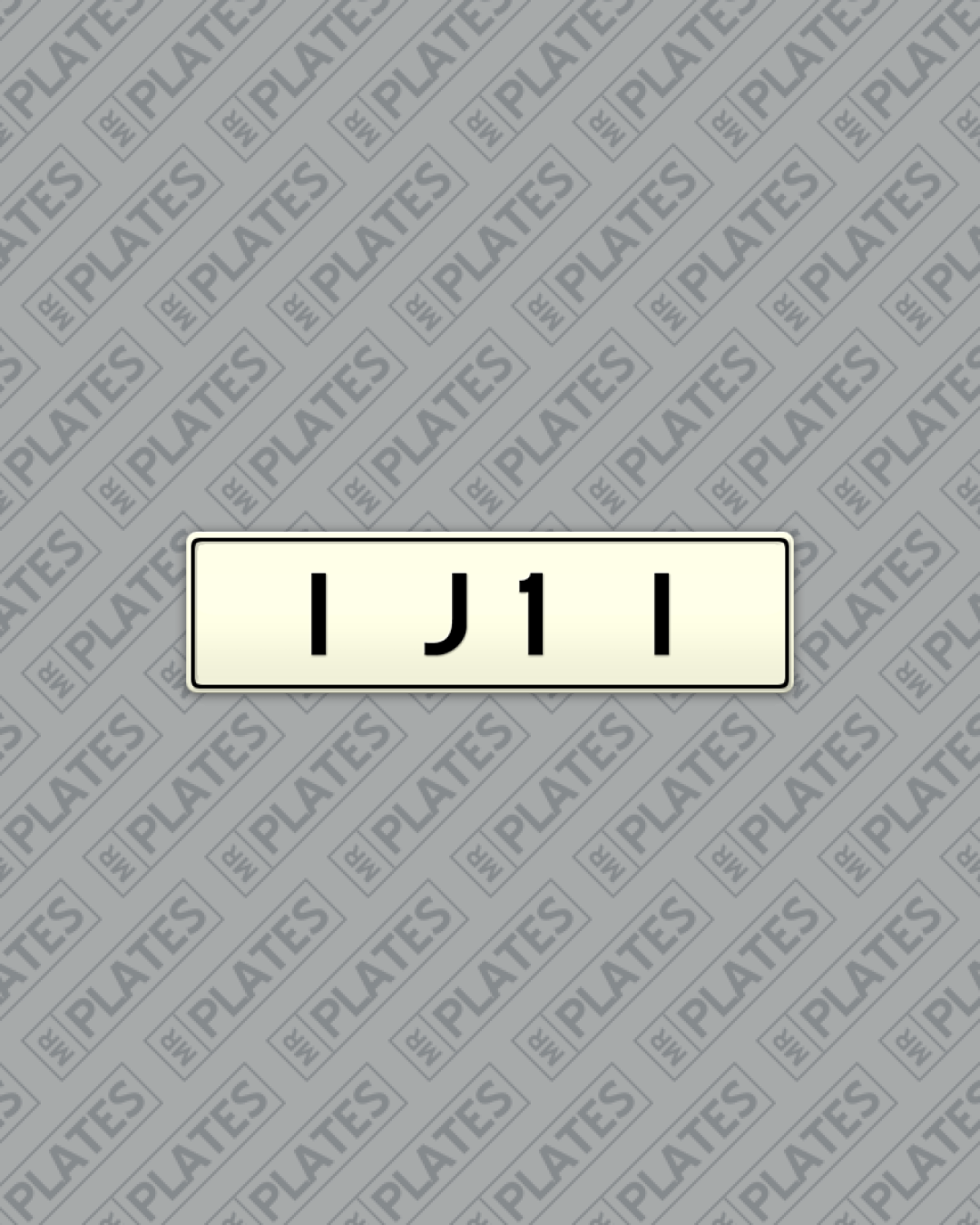 I J1 I Number Plates For Sale - MrPlates