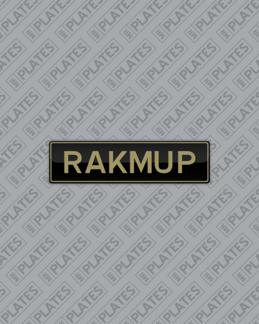 RAKMUP (Rak M Up) Number Plates For Sale, NSW - MrPlates