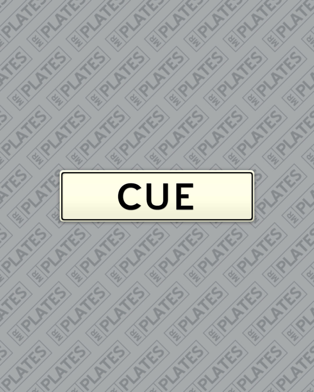 CUE Number Plates For Sale - MrPlates