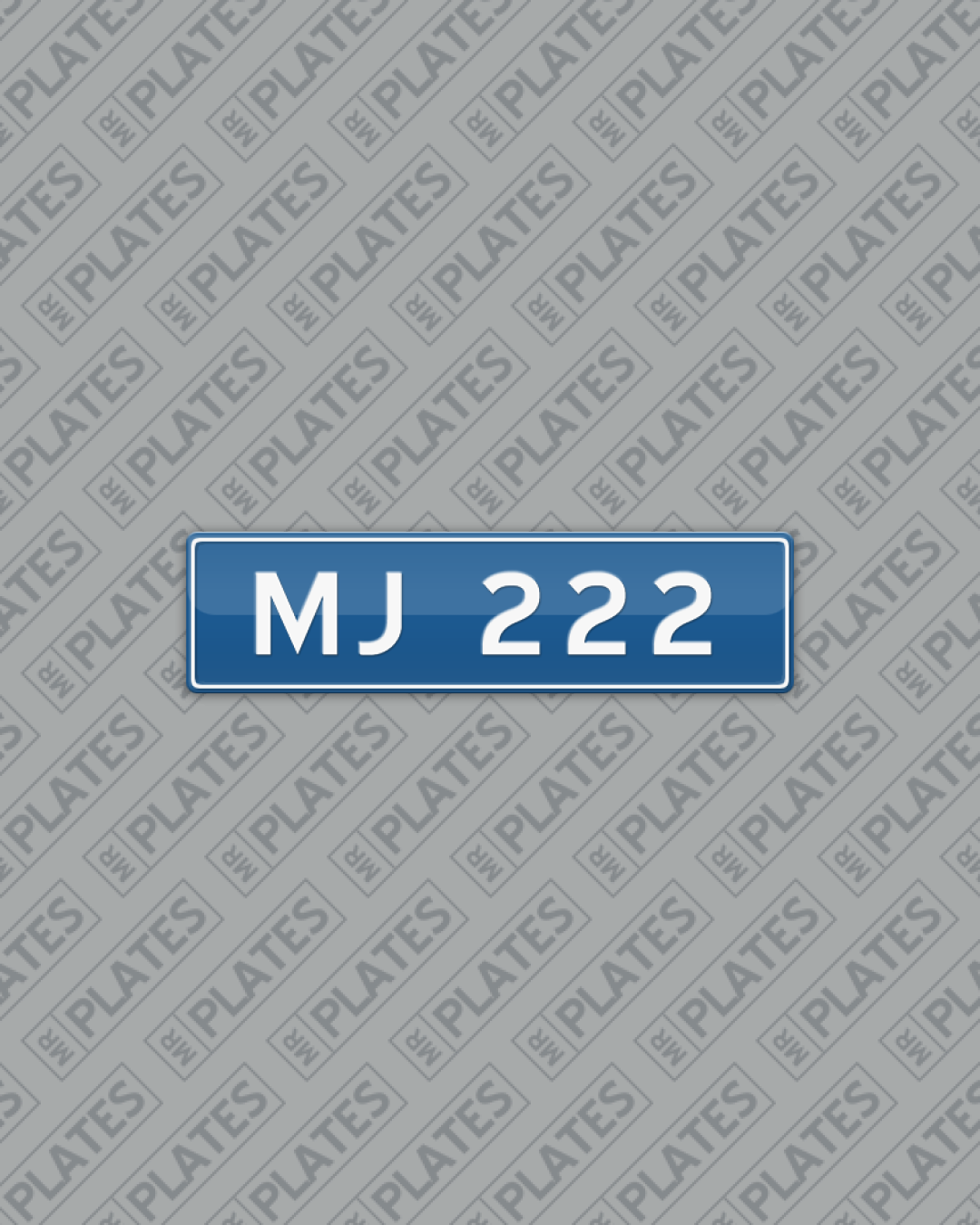 MJ 222 Number Plates For Sale, VIC - MrPlates