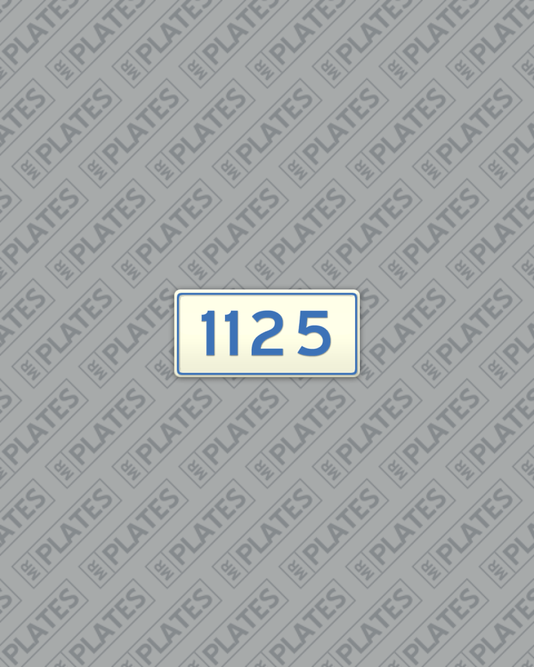 1125 Number Plates For Sale, ACT - MrPlates