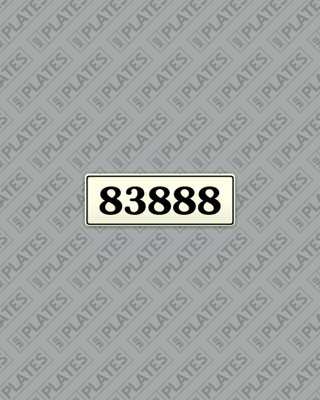 83888 Number Plates For Sale, ACT - MrPlates