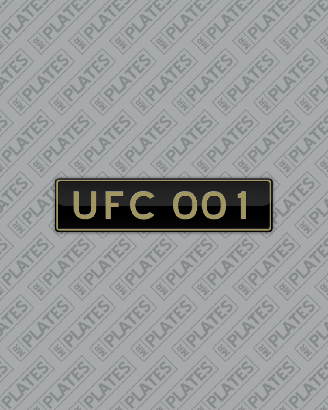 UFC 001 (Ultimate Fighting Ch) Number Plates For Sale, VIC - MrPlates