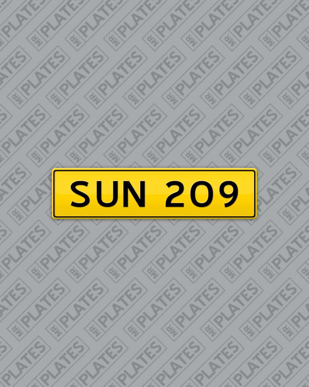 SUN 209 Number Plates For Sale, SA - MrPlates