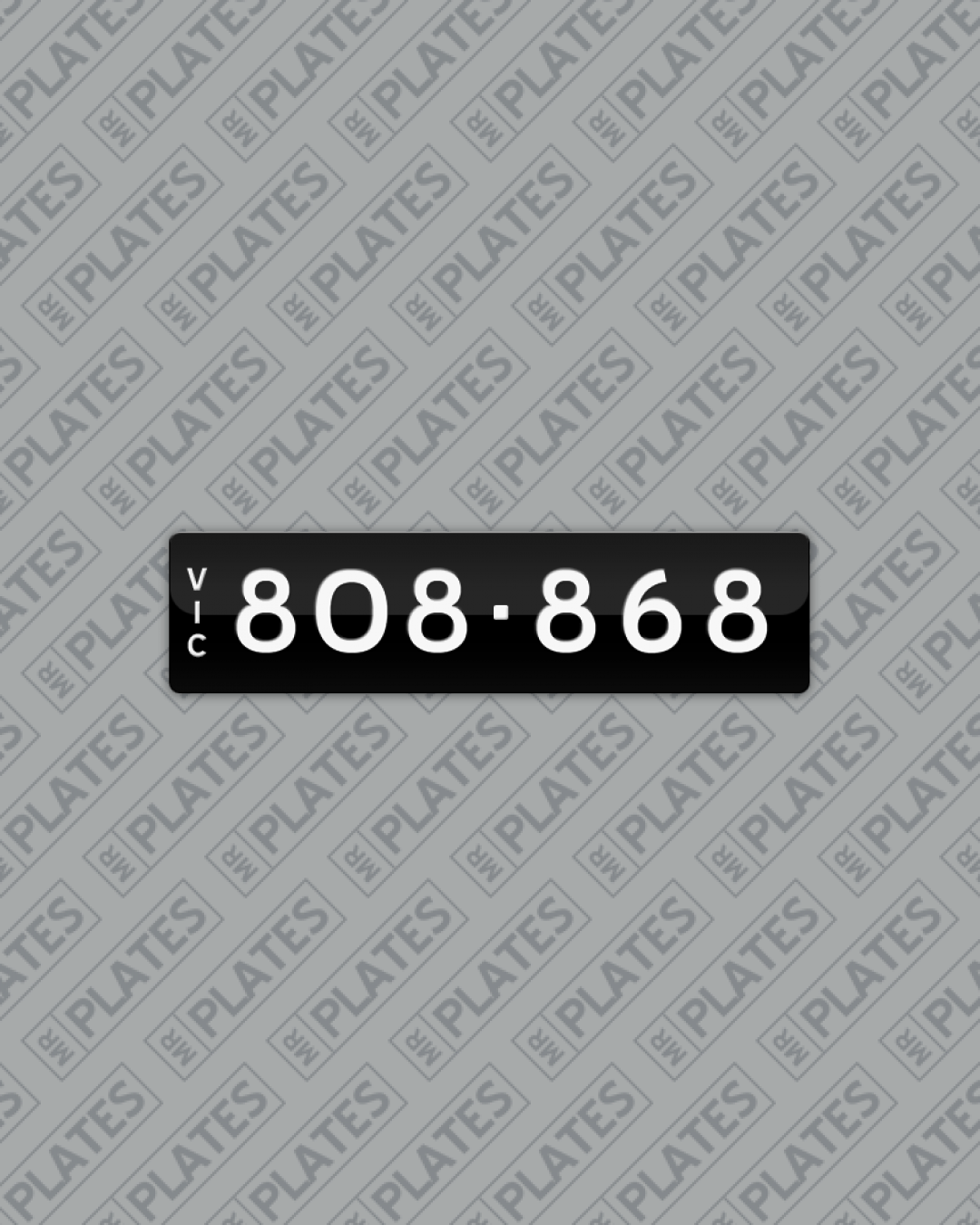 808·868 (808.868 & 868.808) Number Plates For Sale, VIC - MrPlates