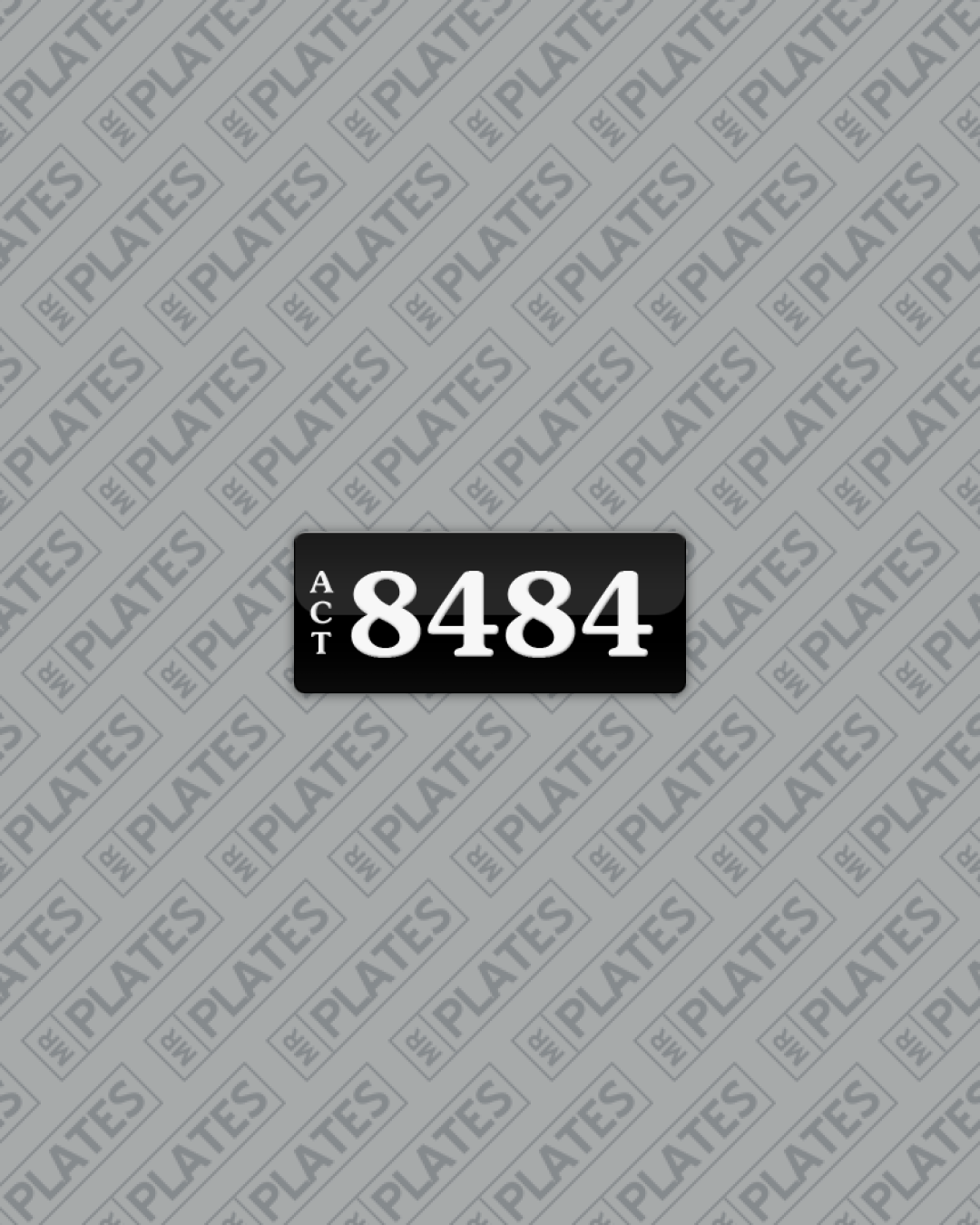 8484 Number Plates For Sale, ACT - MrPlates