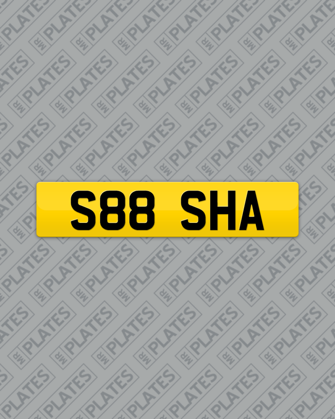 S88 SHA (Sasha) Number Plates For Sale - MrPlates