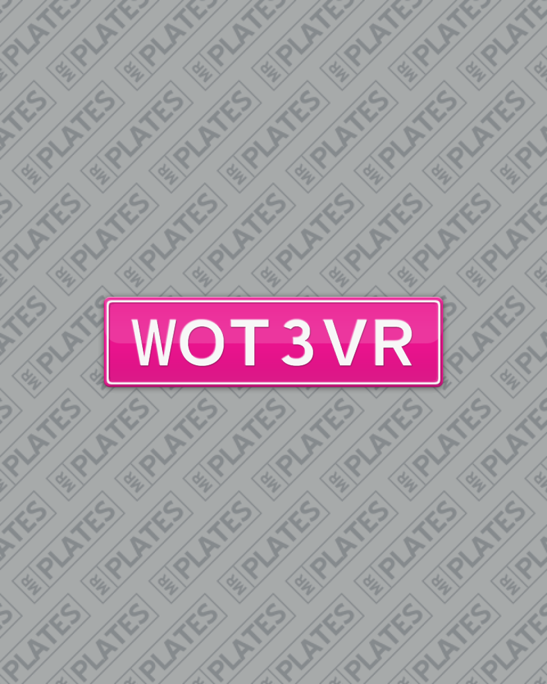 WOT3VR Whatever Number Plates For Sale VIC MrPlates