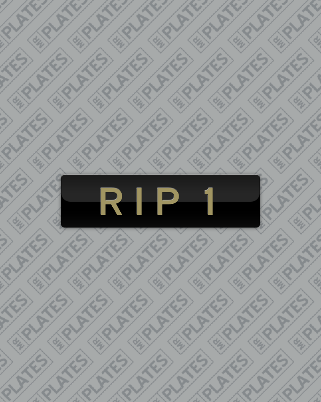 RIP 1 Number Plates For Sale, QLD - MrPlates