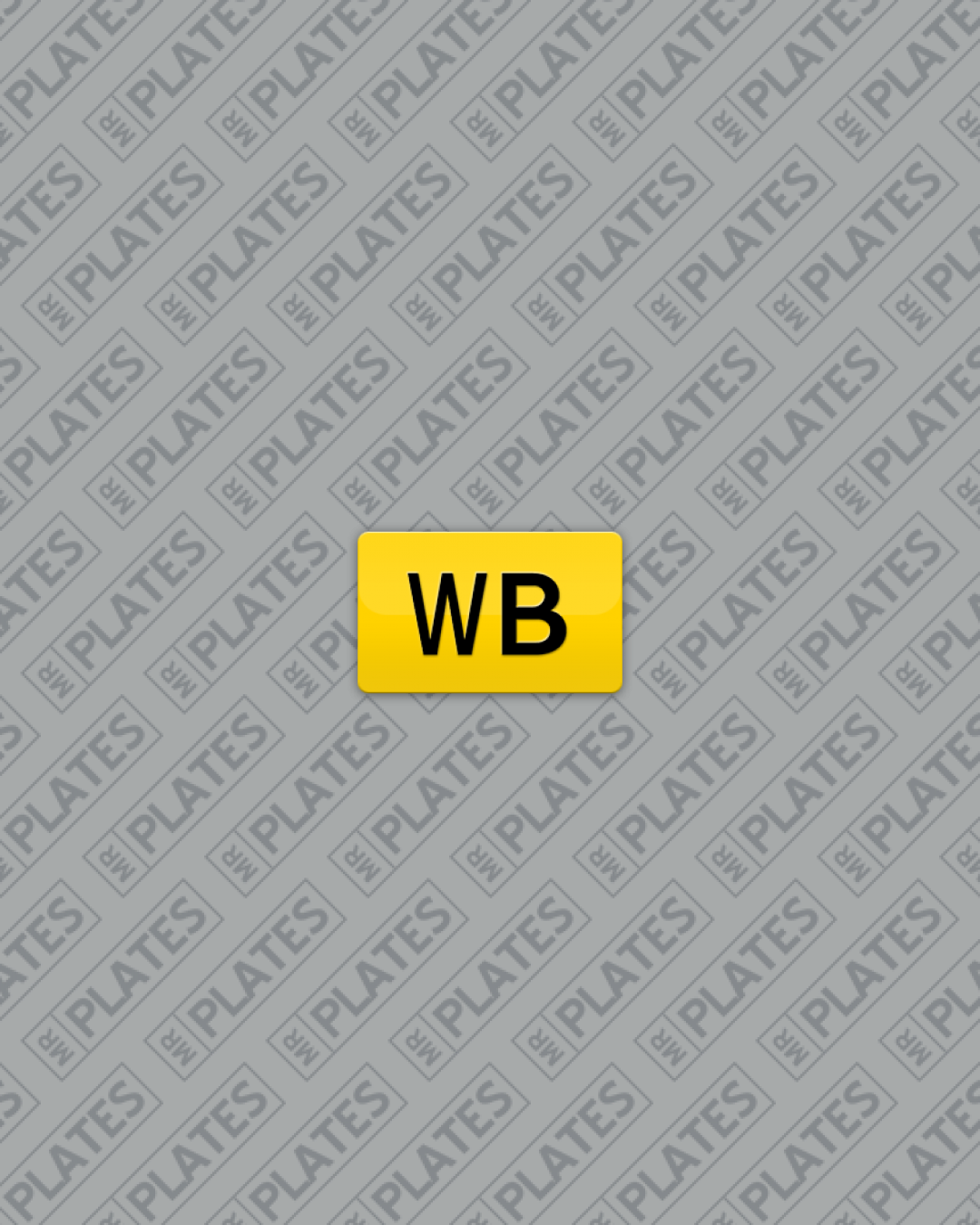 WB (Initials Or Holden) Number Plates For Sale, NSW - MrPlates