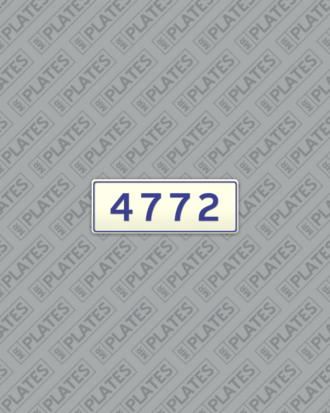 4772 Number Plates For Sale, ACT - MrPlates