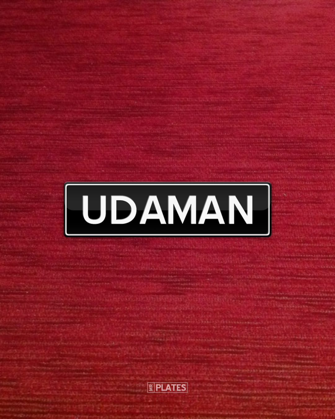 UDAMAN (You The Man) Number Plates For Sale, VIC - MrPlates