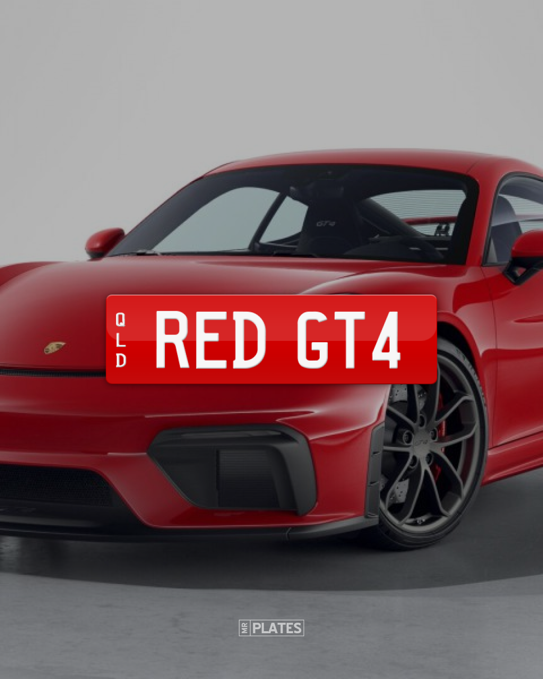 RED GT4 Number Plates For Sale, QLD - MrPlates
