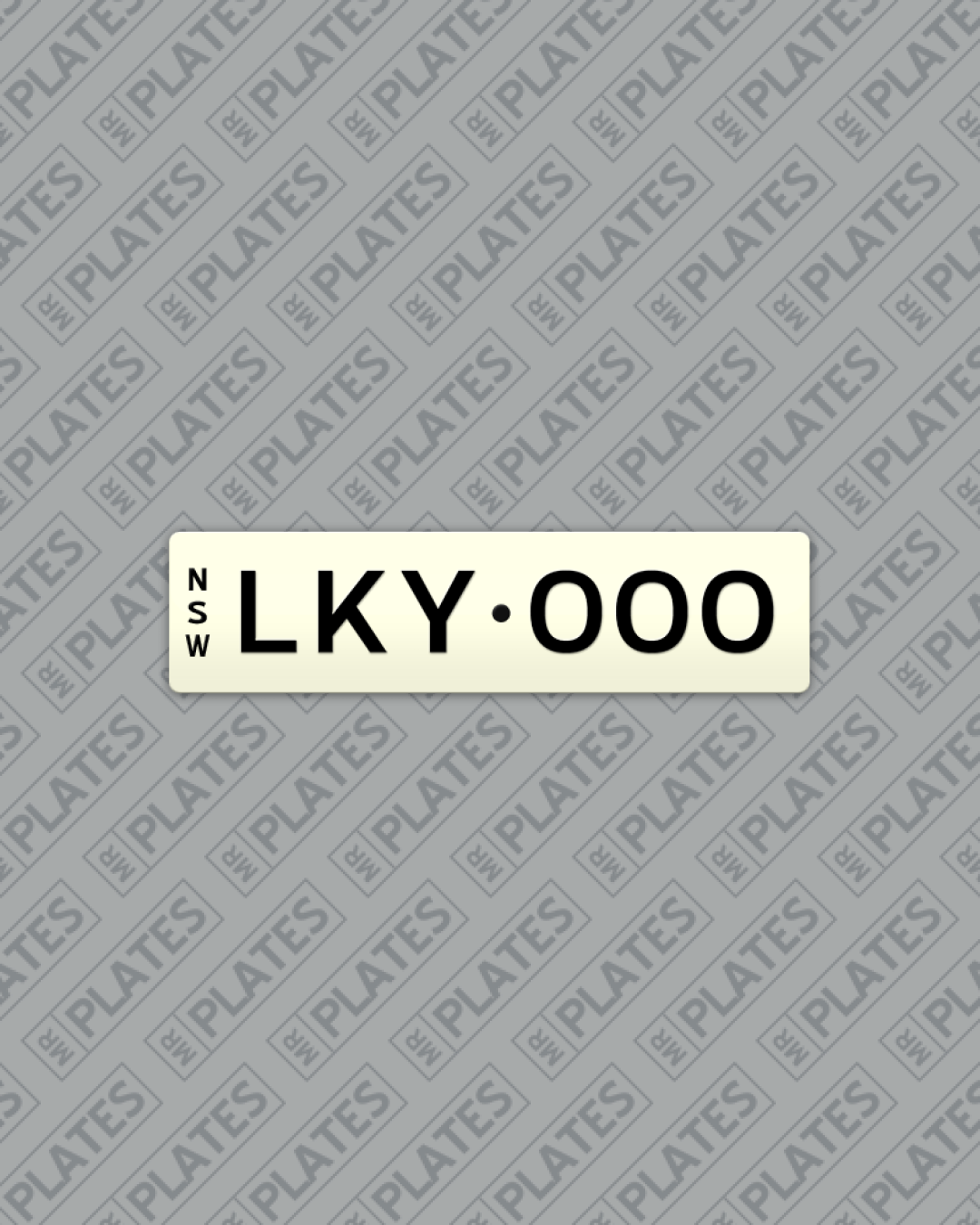 LKY·000 (Lucky 000) Number Plates For Sale, NSW - MrPlates