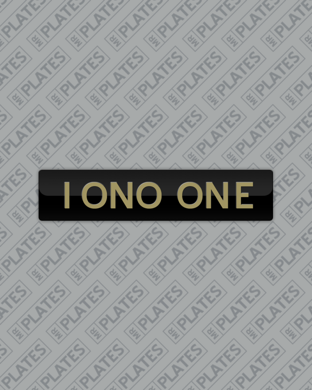IONO ONE (I Owe No One) Number Plates For Sale, QLD - MrPlates