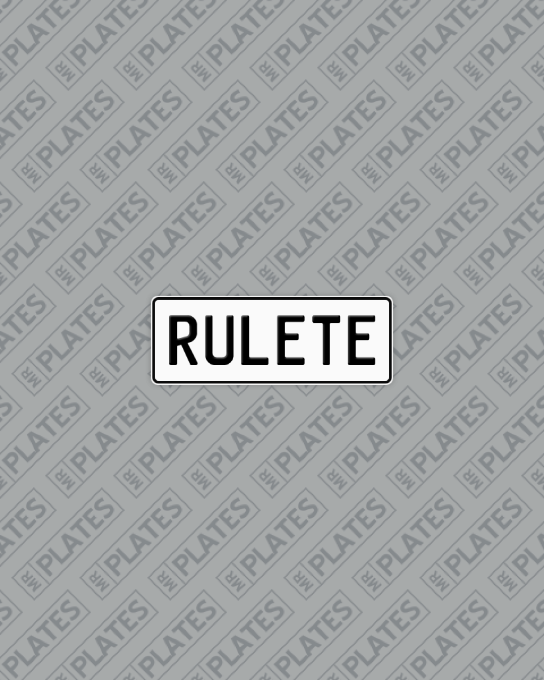 RULETE Number Plates For Sale - MrPlates