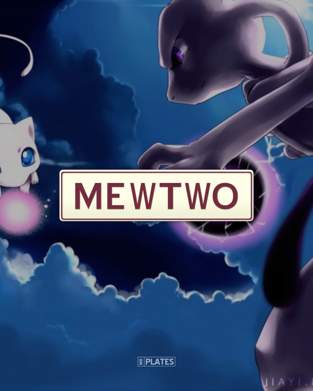 MEWTWO (Legendary Pokemon) Number Plates For Sale, NSW - MrPlates