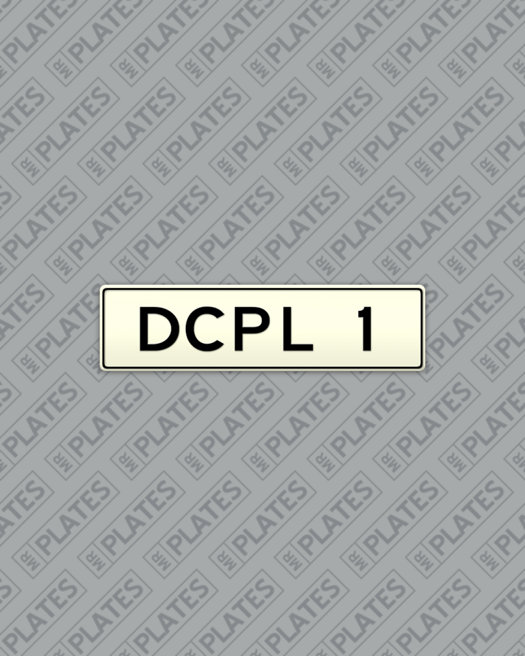 DCPL 1 (Disciple One) Number Plates For Sale - MrPlates