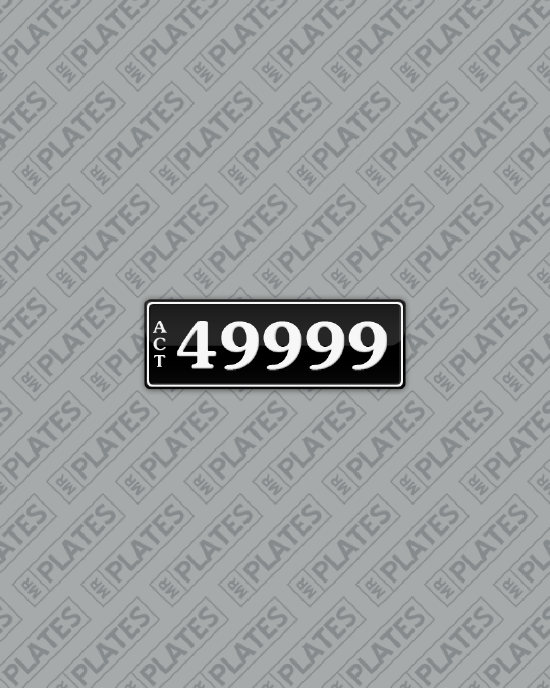 49999 (The Last 4 Consecutive 9) Number Plates For Sale, ACT - MrPlates
