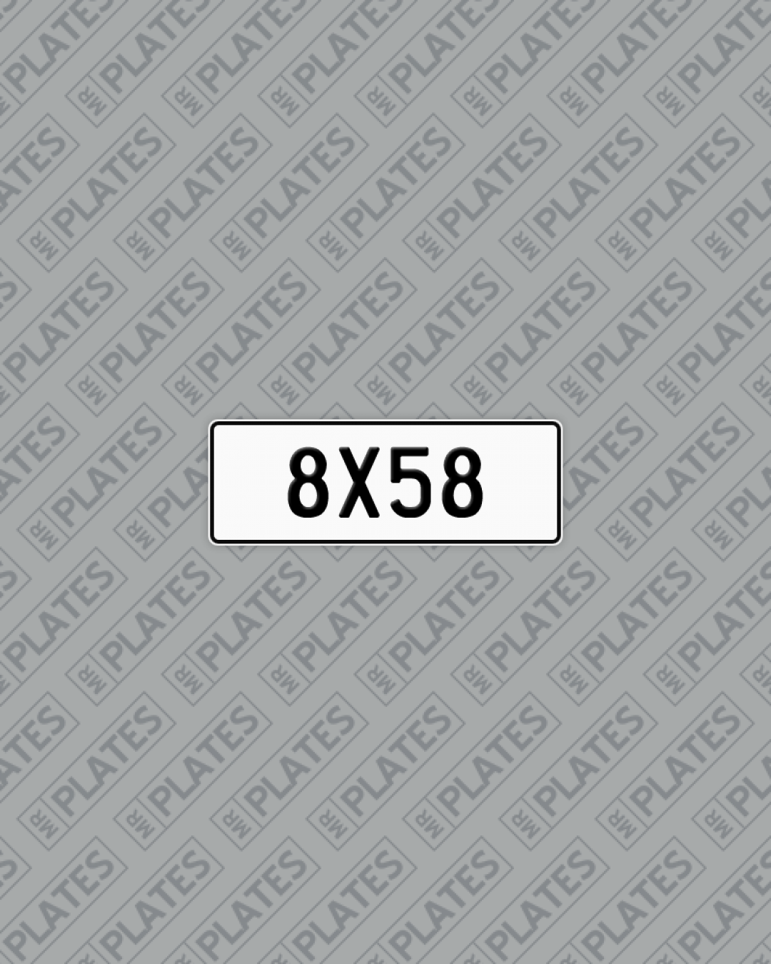 8X58 (FOR BMW X5) Number Plates For Sale - MrPlates