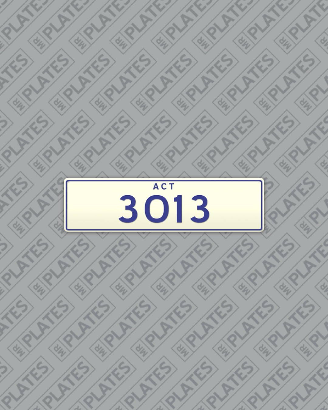 3013 Number Plates For Sale, ACT - MrPlates