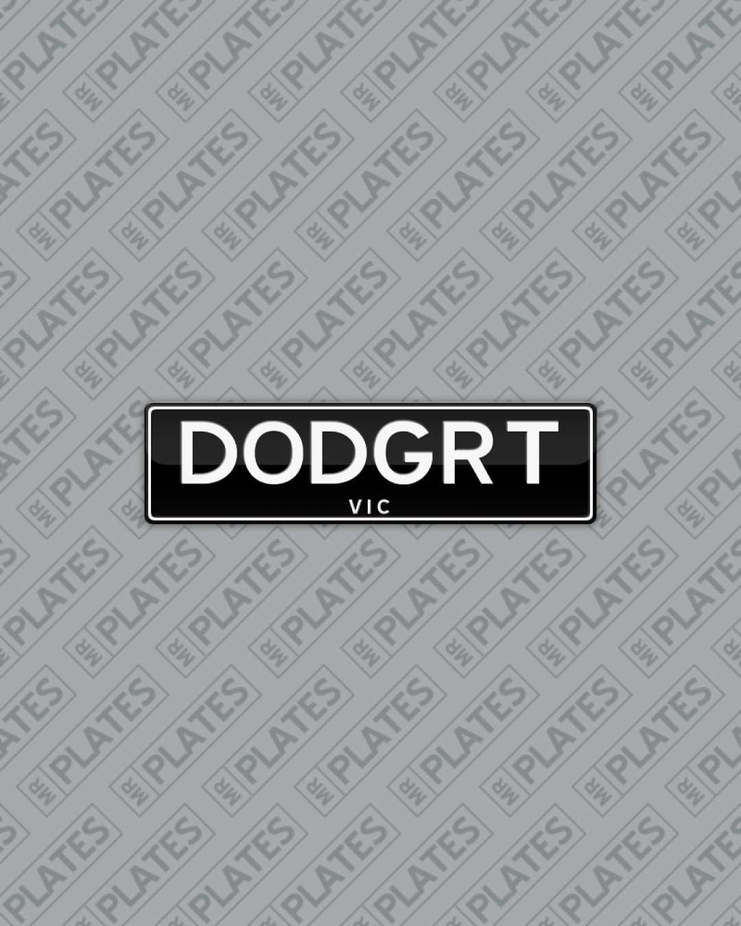 DODGRT (Dodge Charger Road/Track) Number Plates For Sale, VIC - MrPlates