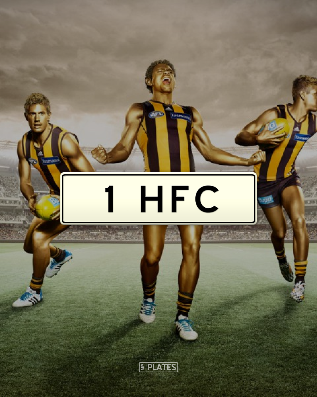 1 HFC (Hawthorn AFL Club) Number Plates For Sale, WA - MrPlates